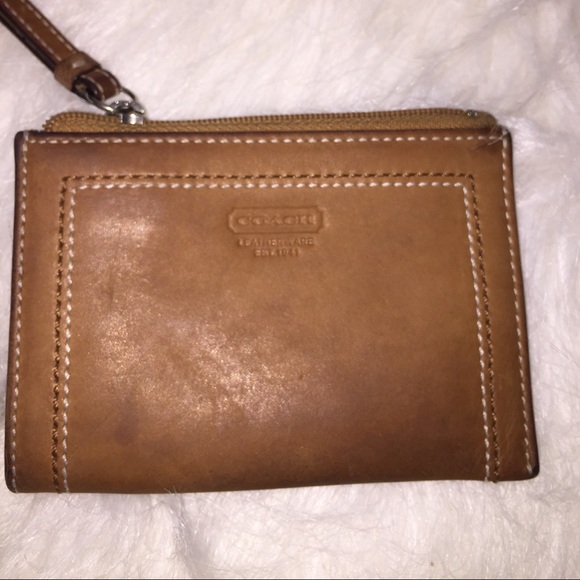 Coach | Bags | Coach Real Tan Leather Wallet | Poshmark
